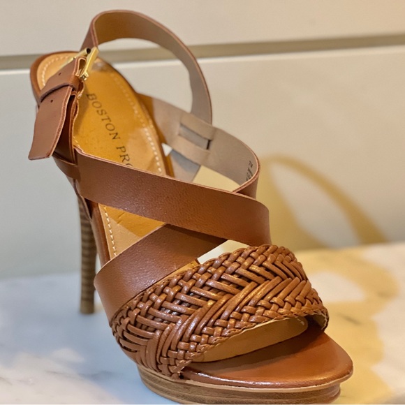 Boston Proper | Shoes | Boston Proper Leather Strappy Braided Platform ...